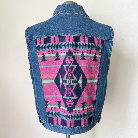 Pendleton | Jackets & Coats | Pendleton Wool Denim Buttonup Aztec ...